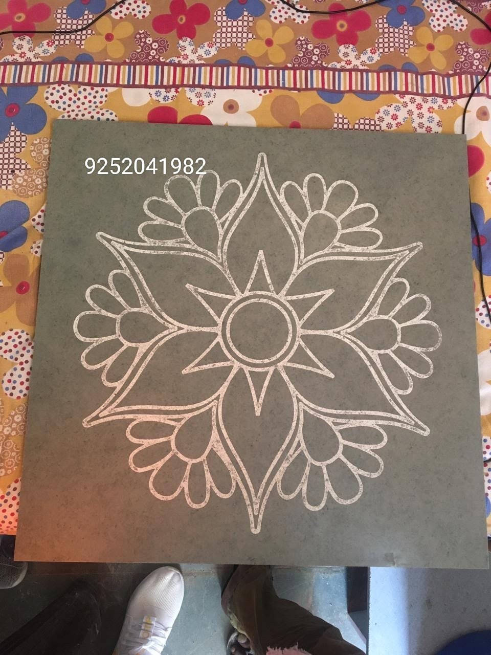 kota Stone Texture - Short Blast & Leather Finished In Blue & Brown Color