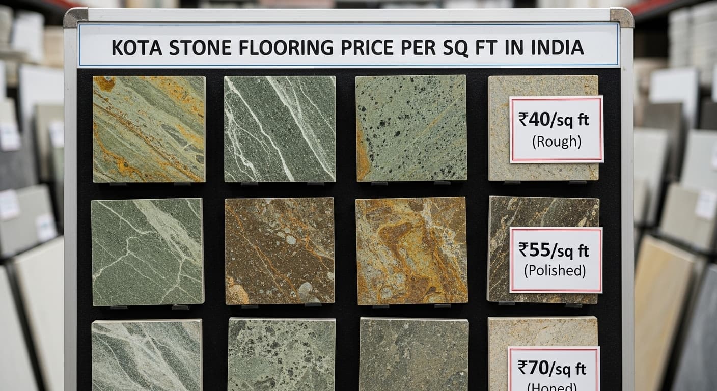 Kota Stone Flooring Price Per Sq Ft in India 2026 | Latest Rate Guide